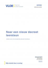 Naar een nieuw decreet leersteun. Advies Vlor | Vlaanderen.be